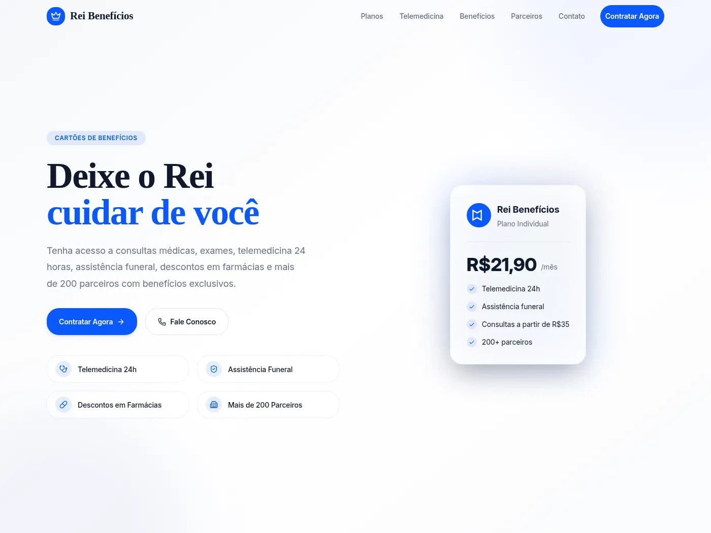 Rei Benefícios Site