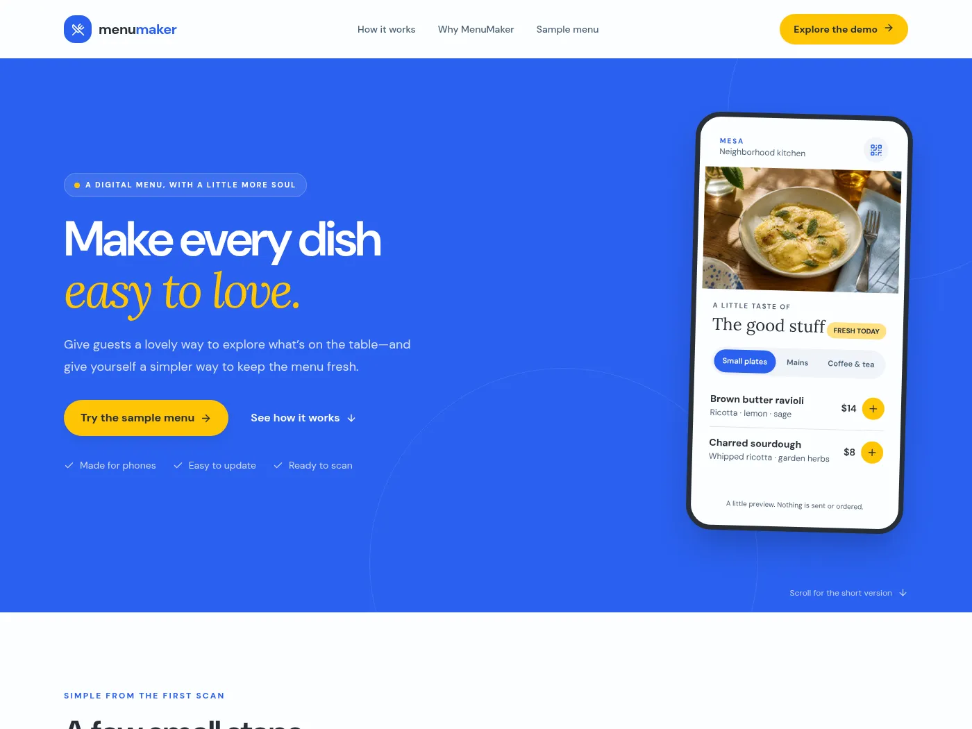 MenuMaker Website