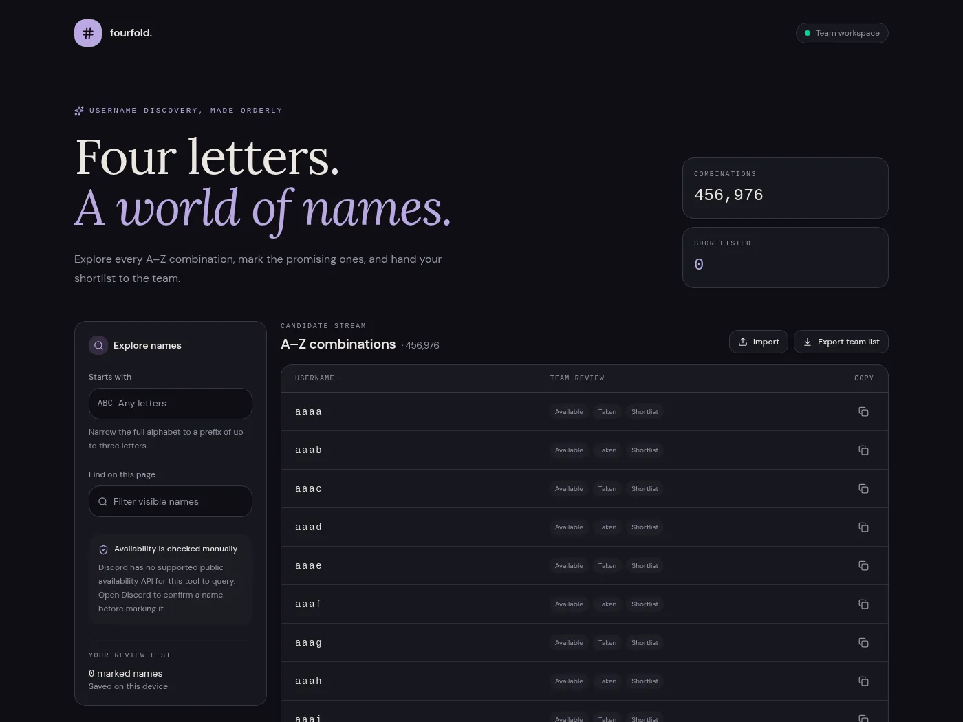 Discord Name Checker