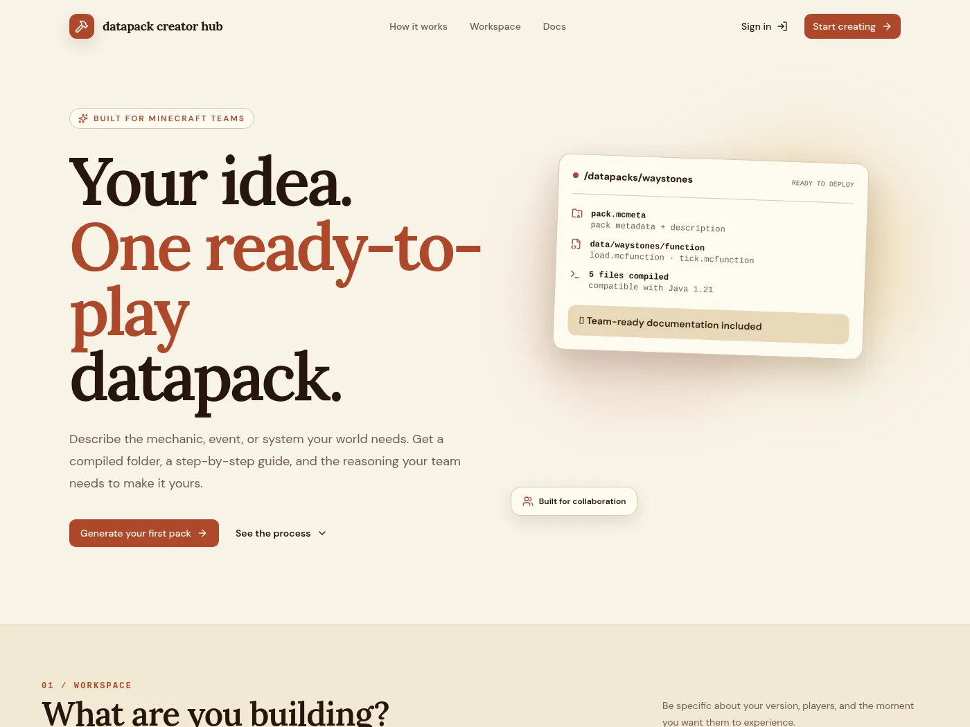 Datapack Creator Hub