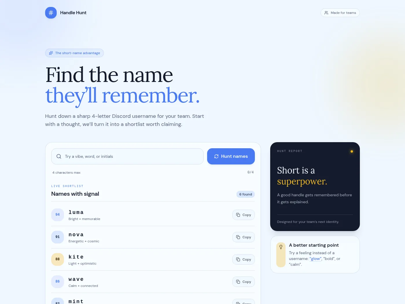 Discord Name Finder