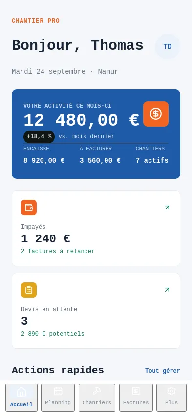 Chantier Pro Mobile