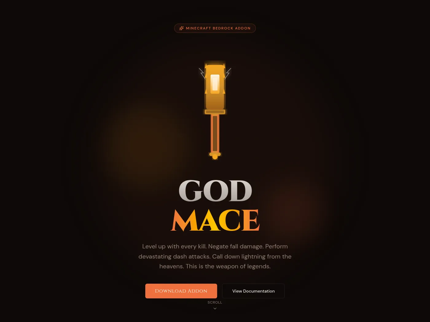 God Mace Minecraft Addon