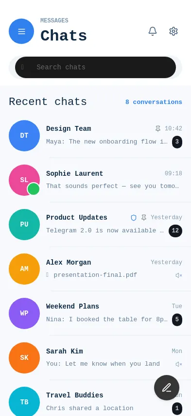 Telegram Messenger Clone