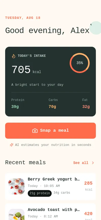 SnapMeal Tracker