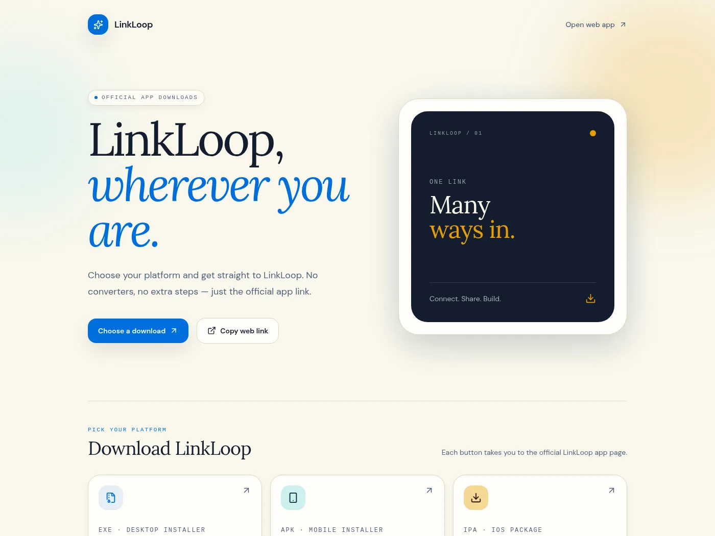 LinkLoop Downloader Hub