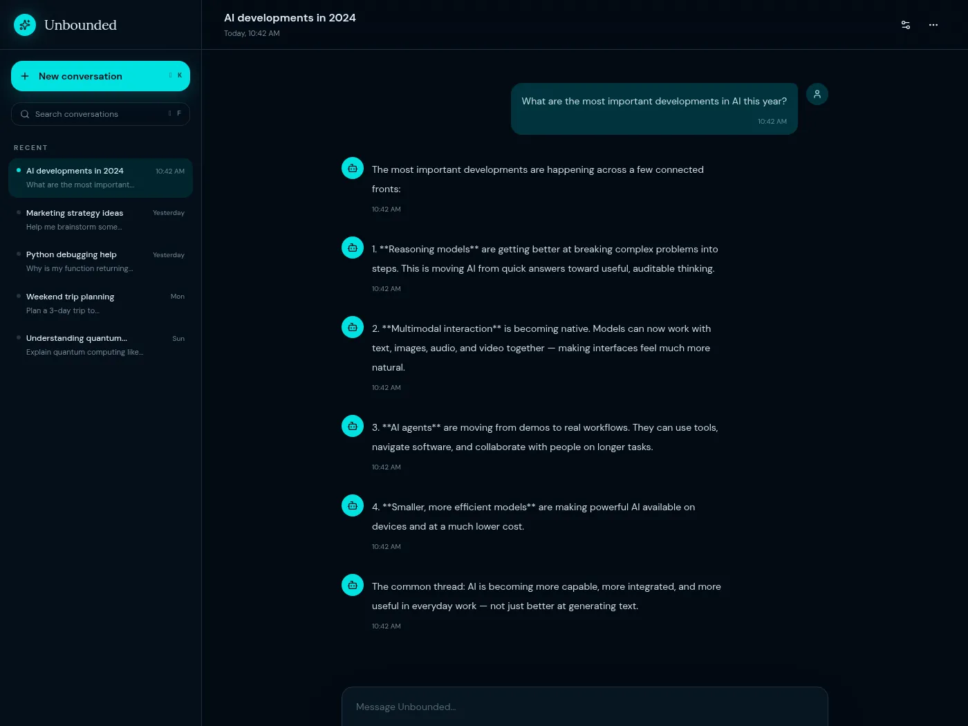 Unbounded AI Chat