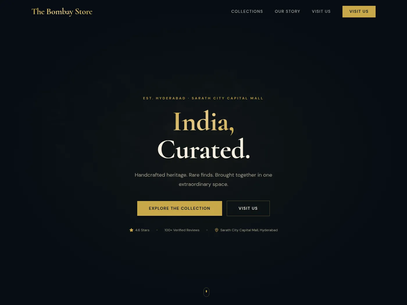 The Bombay Store Landing
