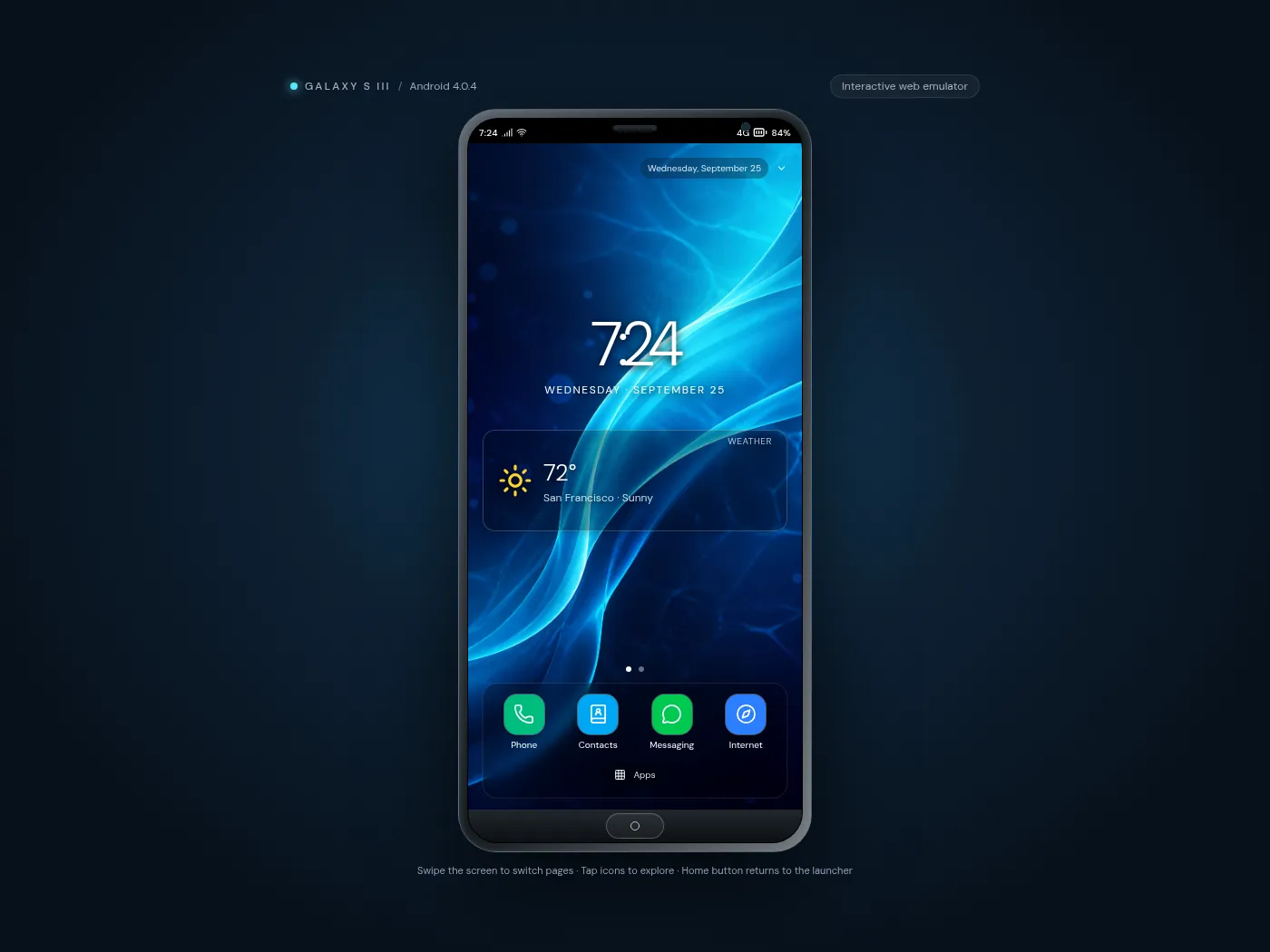 Galaxy S3 Web Emulator