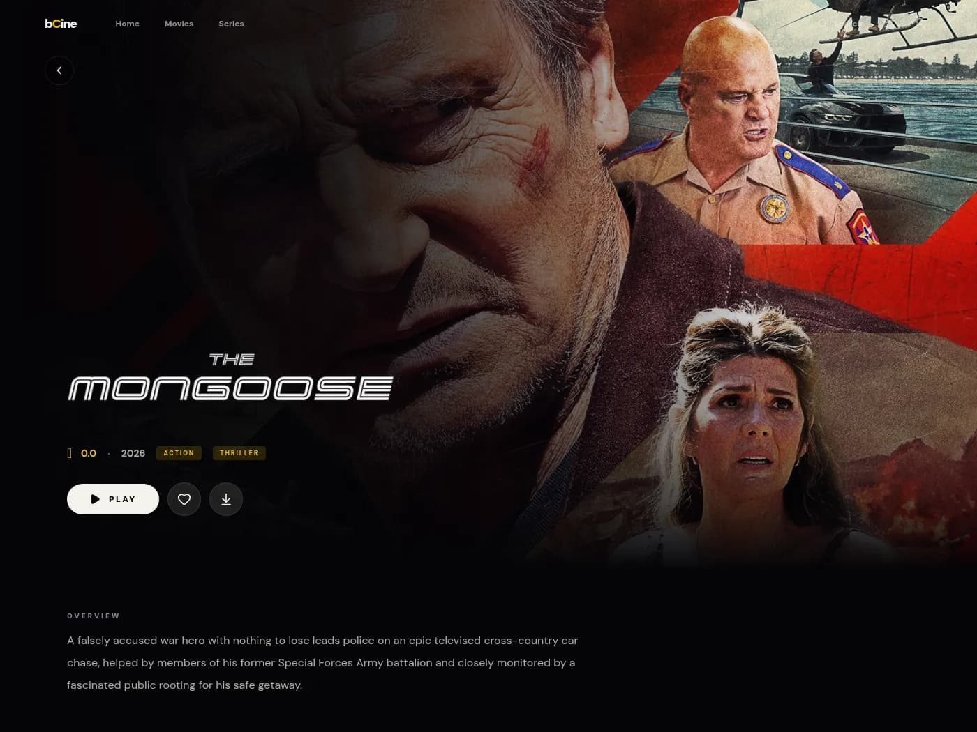 BCine Movie Info Page