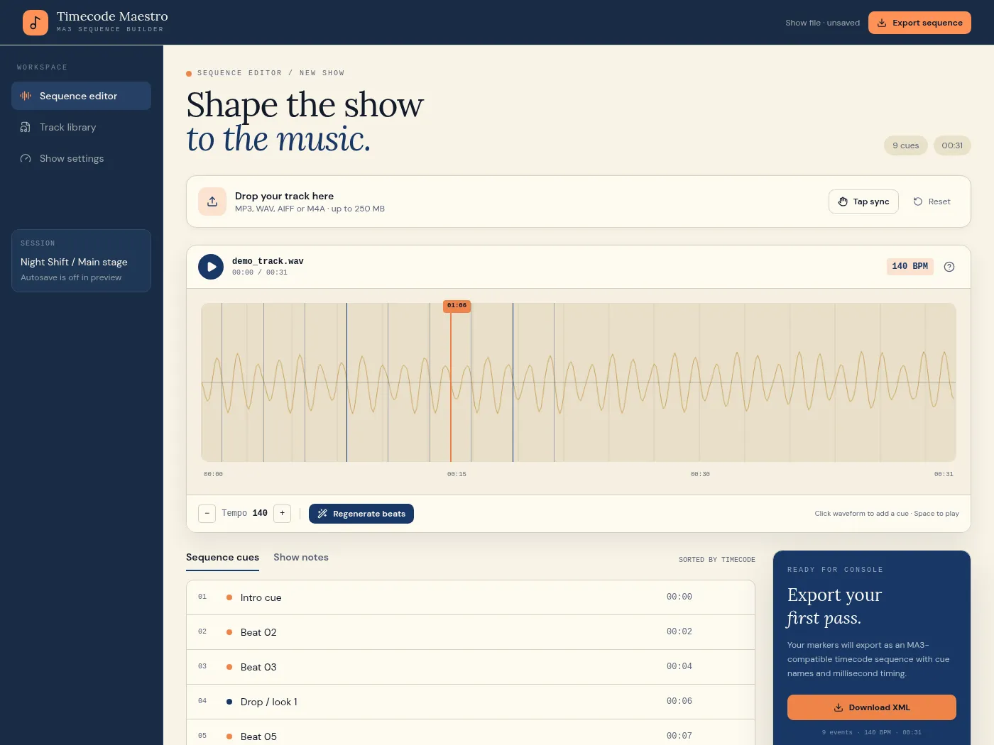 Timecode Maestro