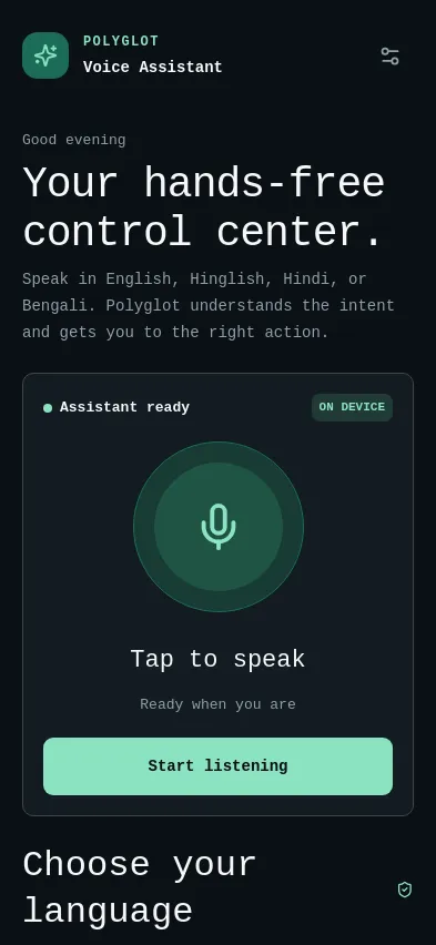 Polyglot Voice Assistant