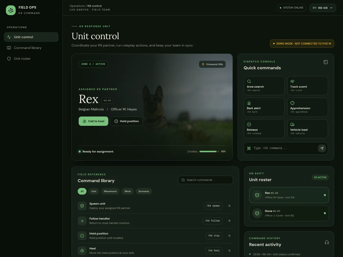 K9 Control Script