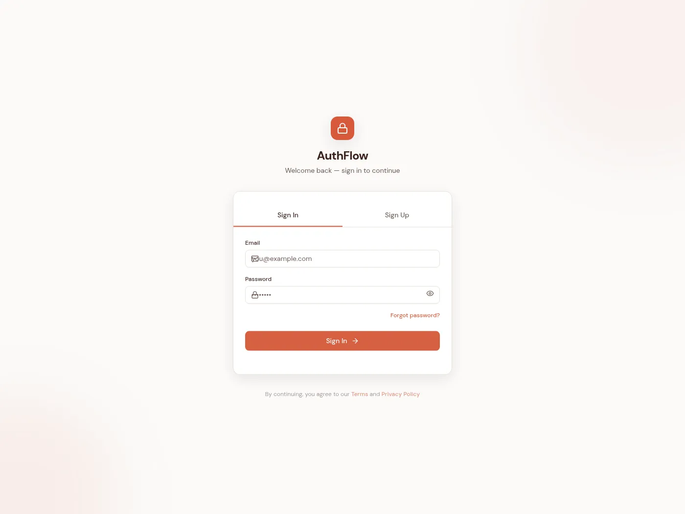 AuthFlow UI