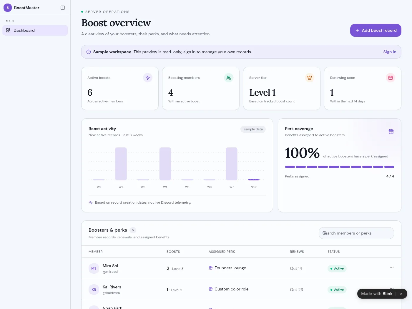 BoostMaster Analytics