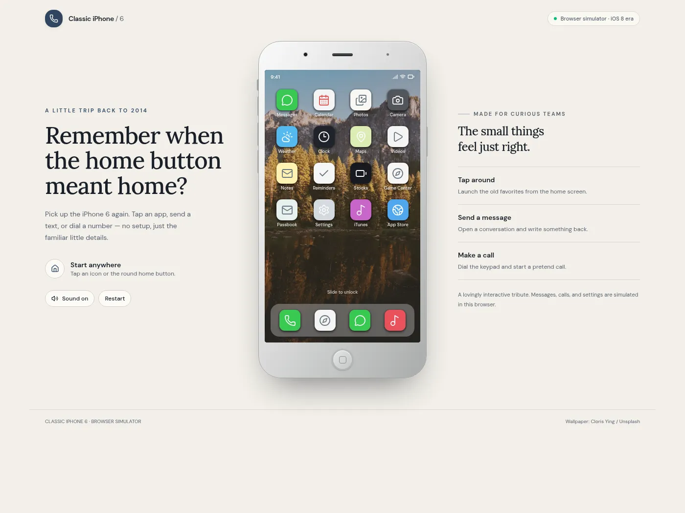 Classic iPhone 6 Simulator