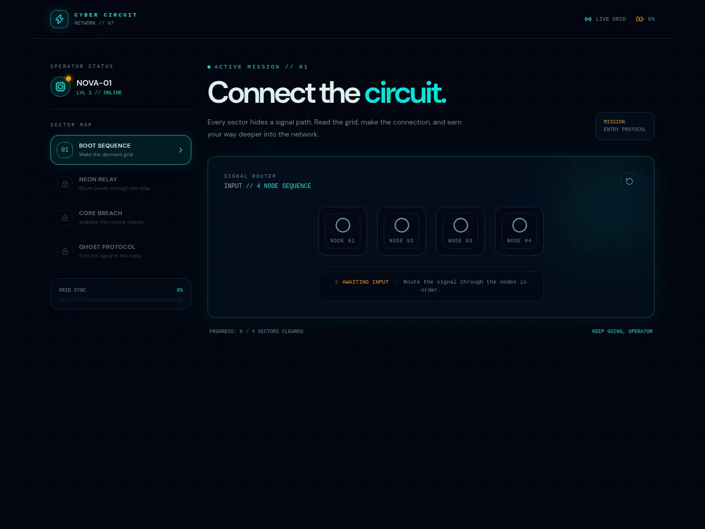 Cyber Circuit Game