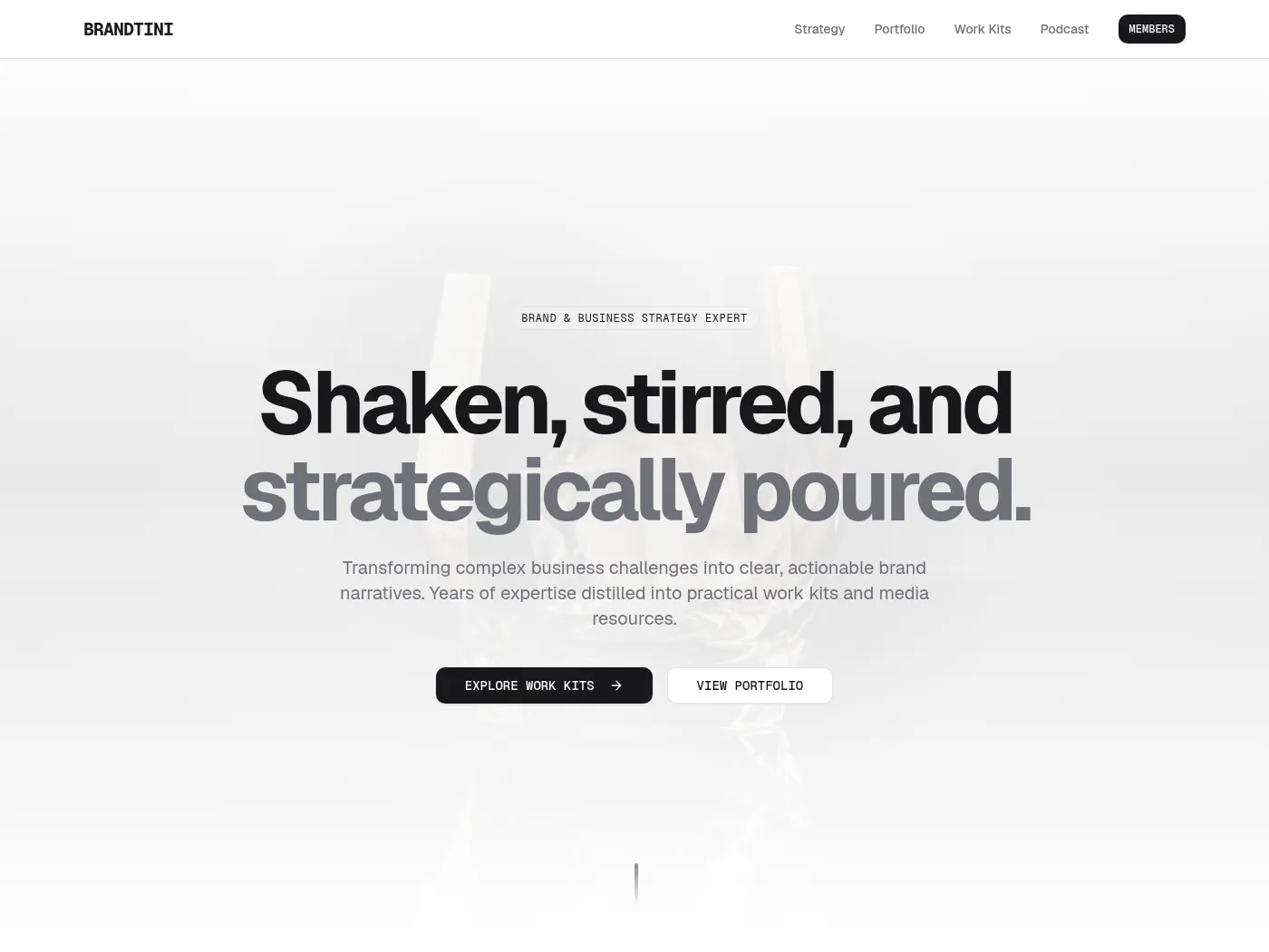 Brandtini Portfolio Landing