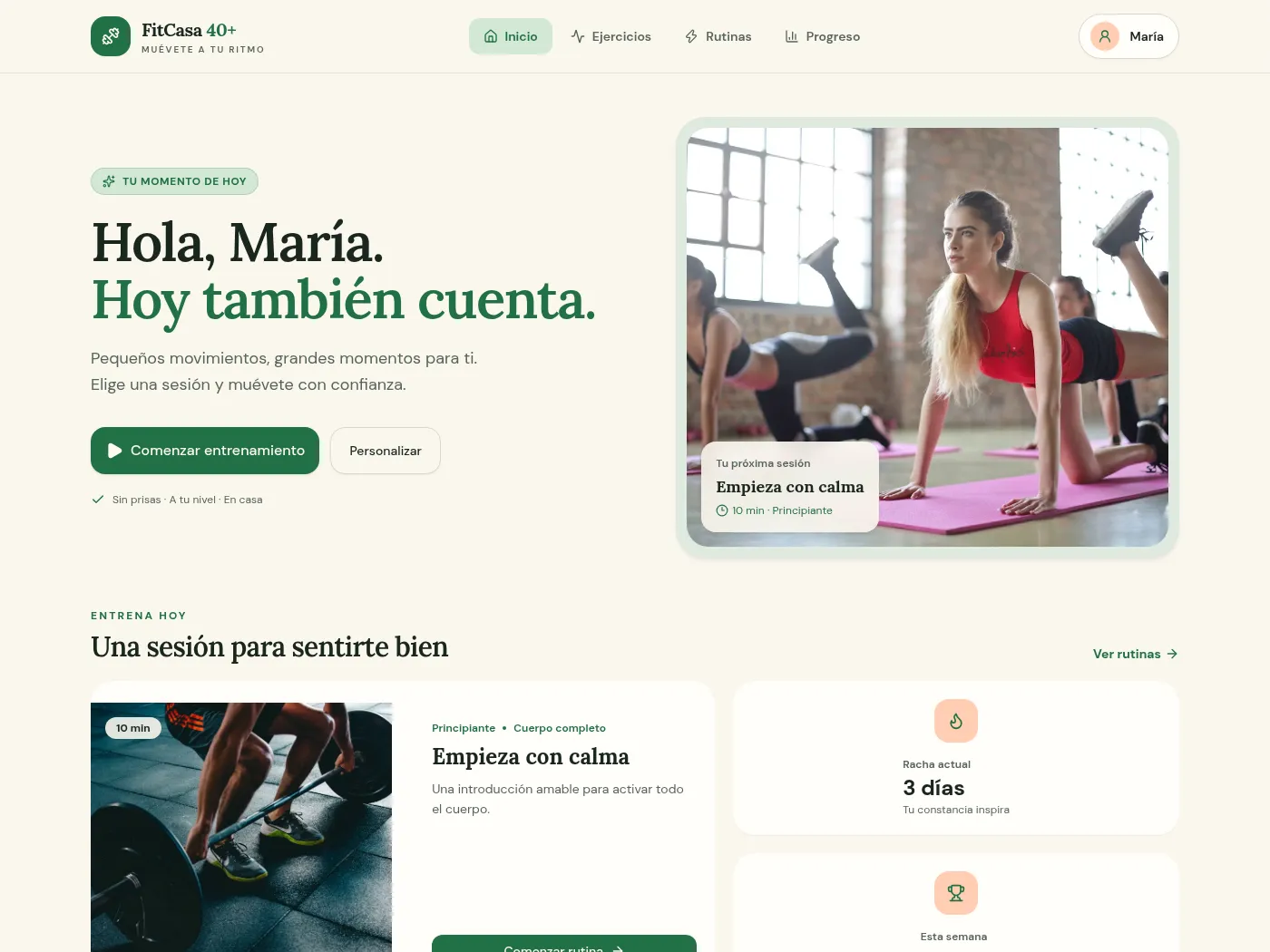 FitCasa 40+ Fitness Web