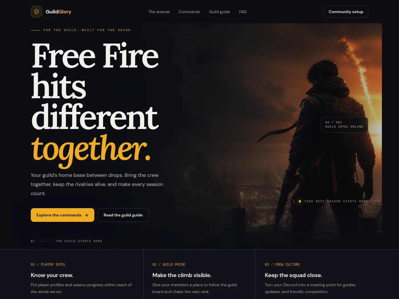 GuildGlory Bot Site