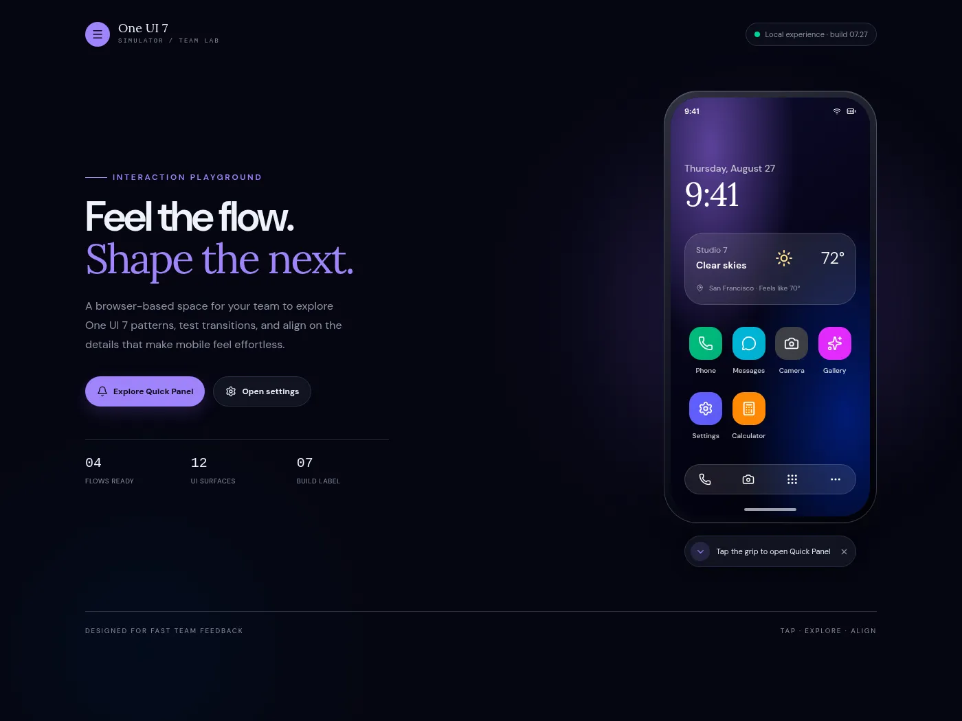 One UI 7 Simulator