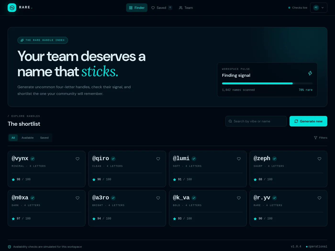 Rare Discord Name Finder