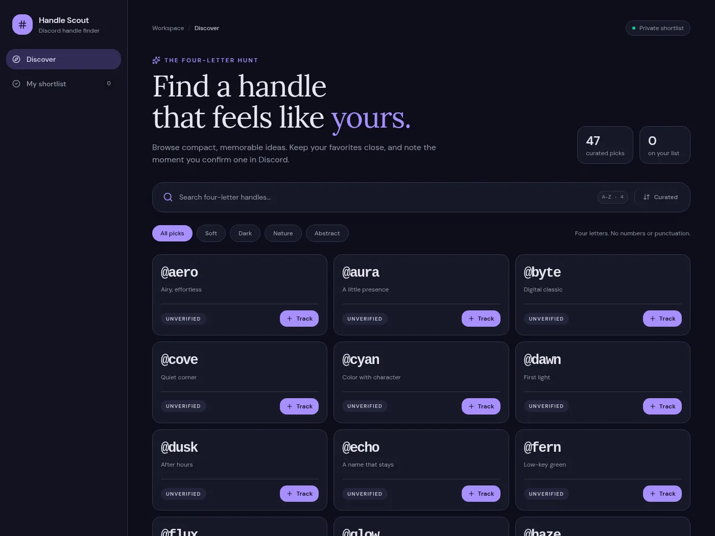 Discord Handle Hunter