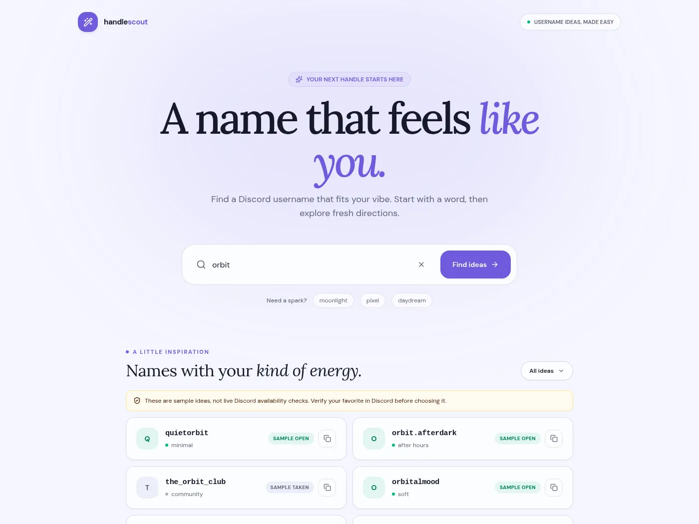 Discord Name Finder