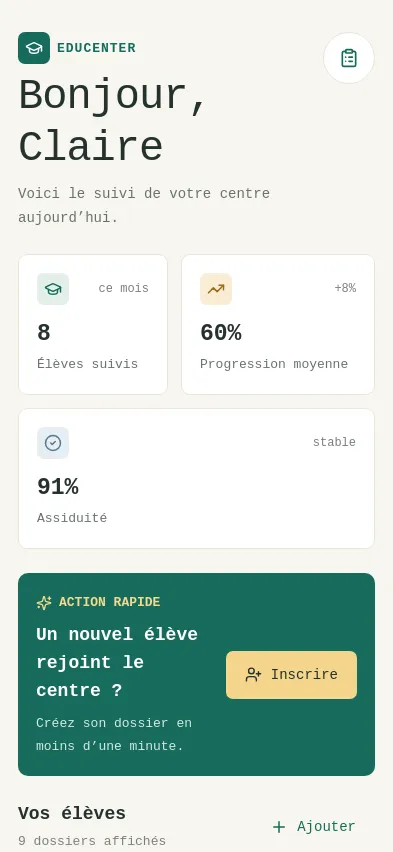 EduCenter Mobile Manager