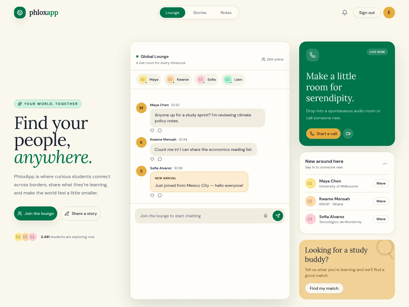 PhloxApp Global Student Hub