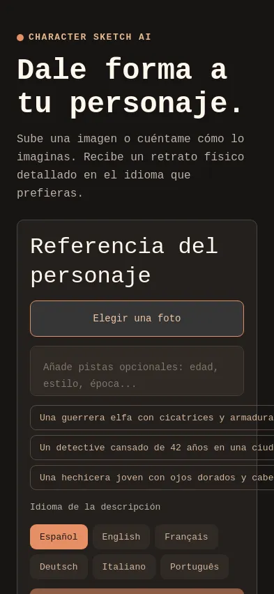 Character Sketch AI