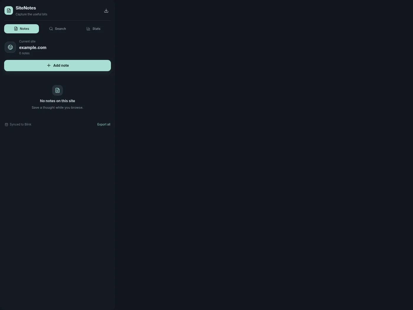 SiteNotes Chrome Extension