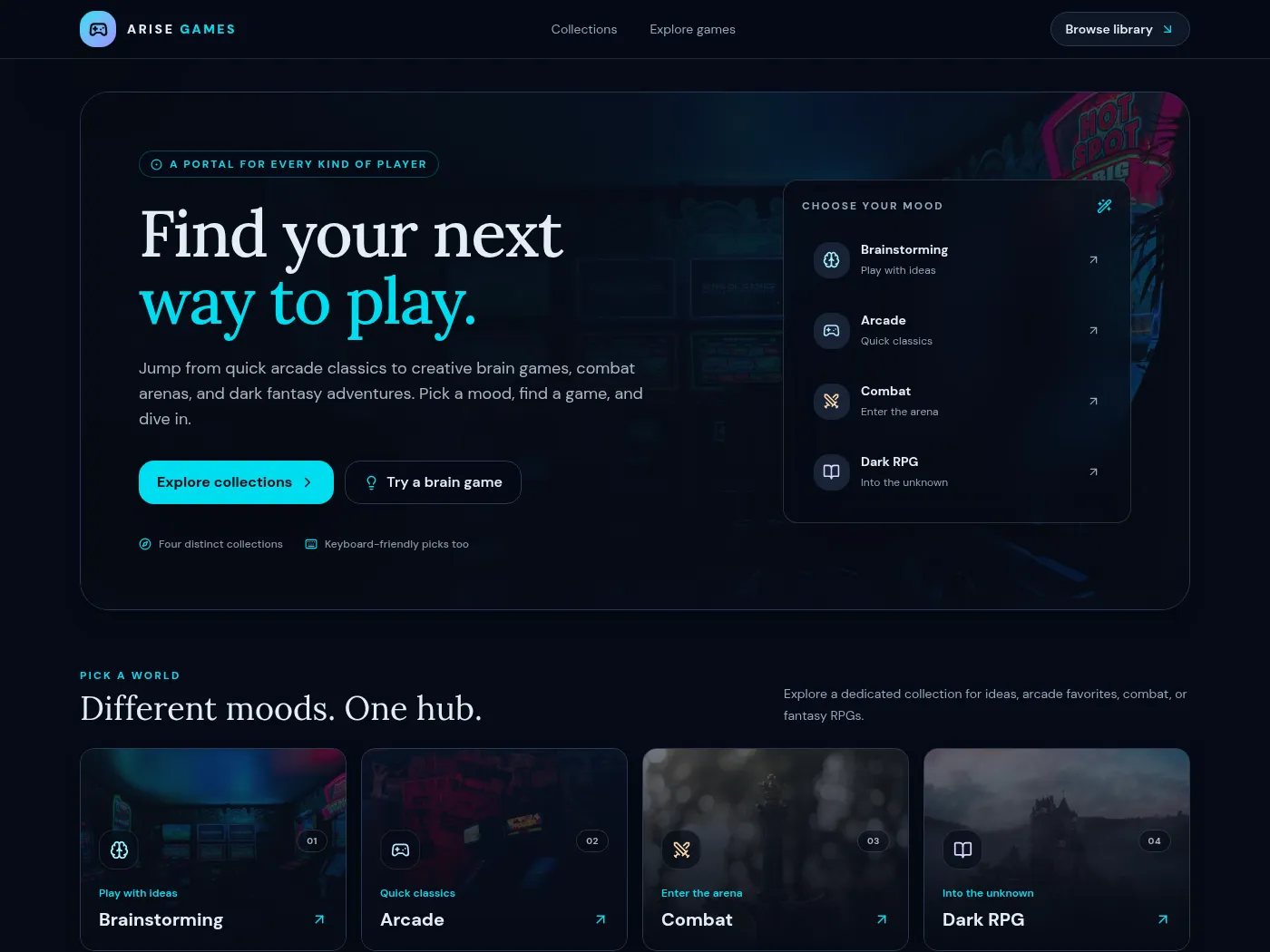 Arise Games Hub
