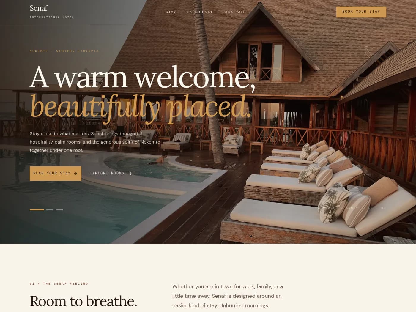 Senaf Hotel Website