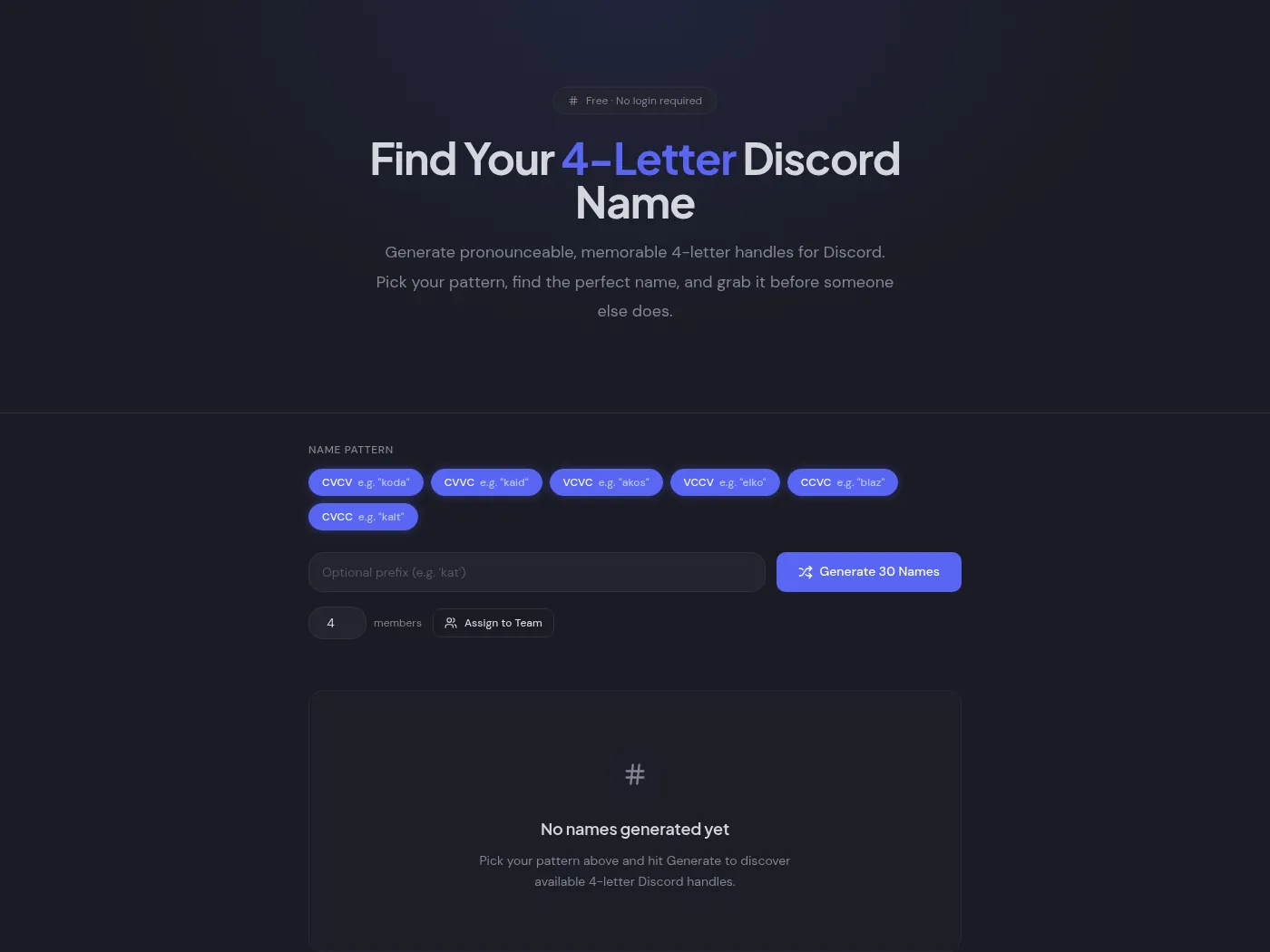 Discord Name Finder