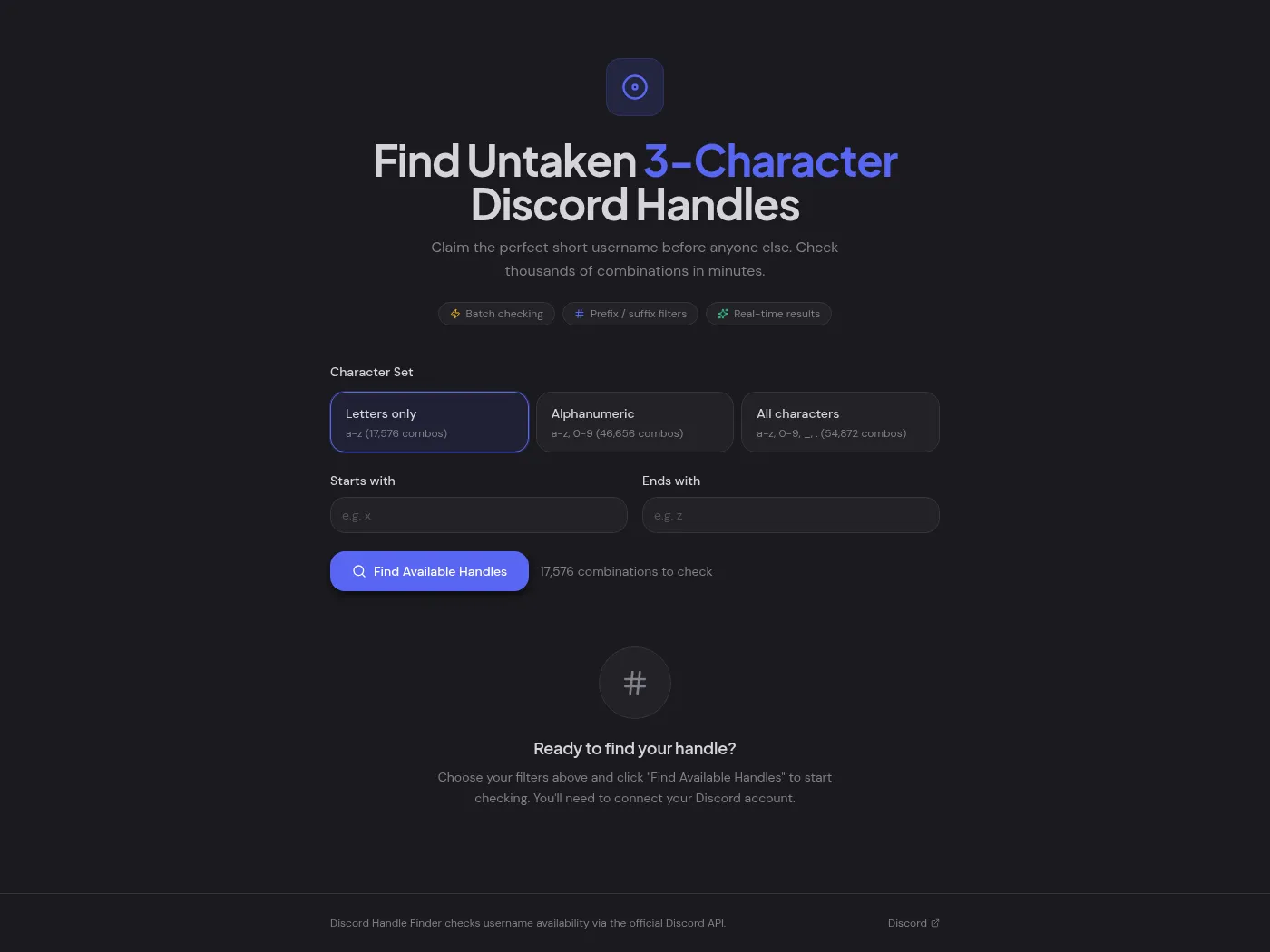 Discord Handle Finder