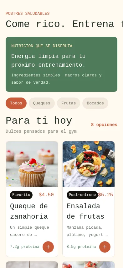 FitDesserts Mobile
