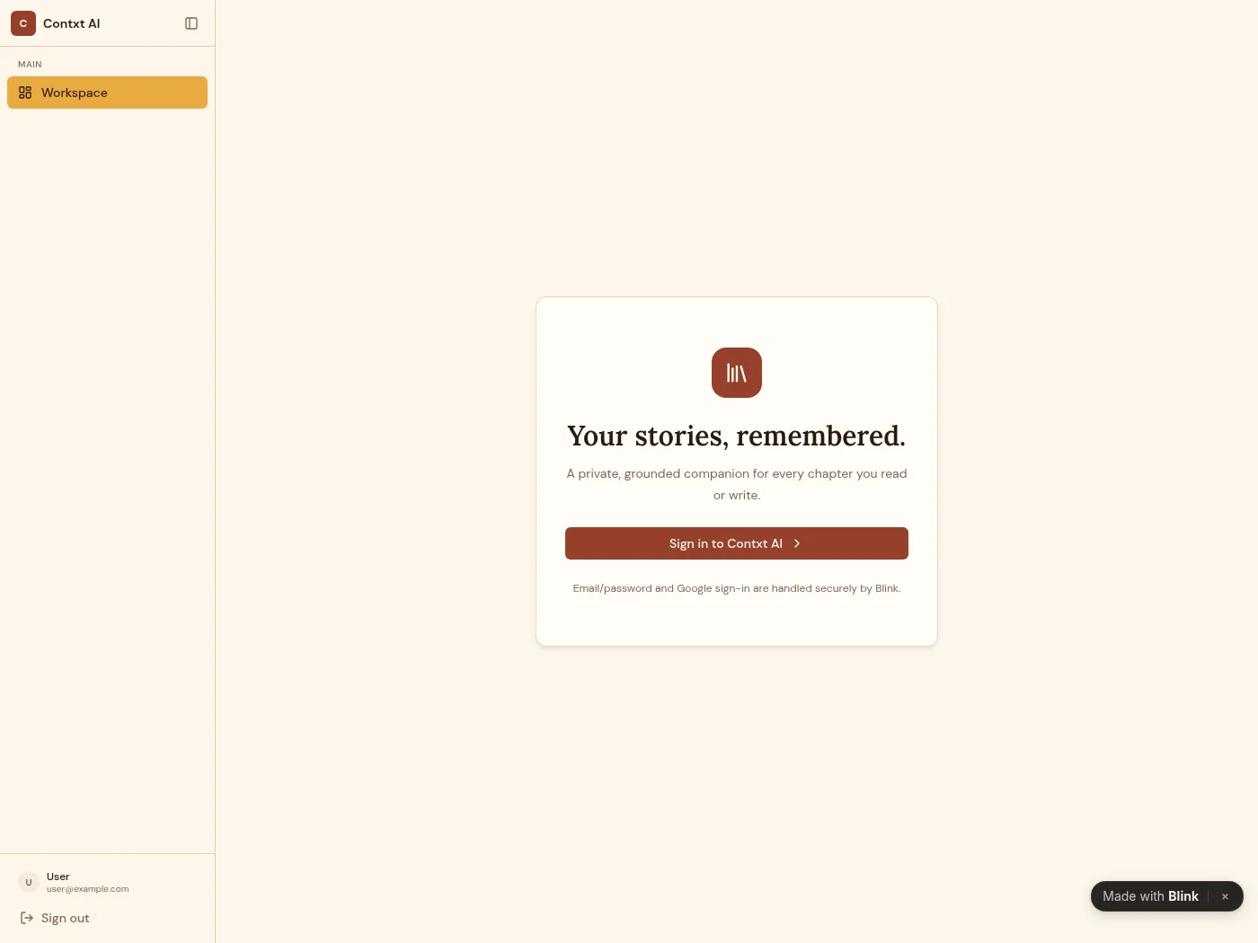 Contxt AI Story Companion