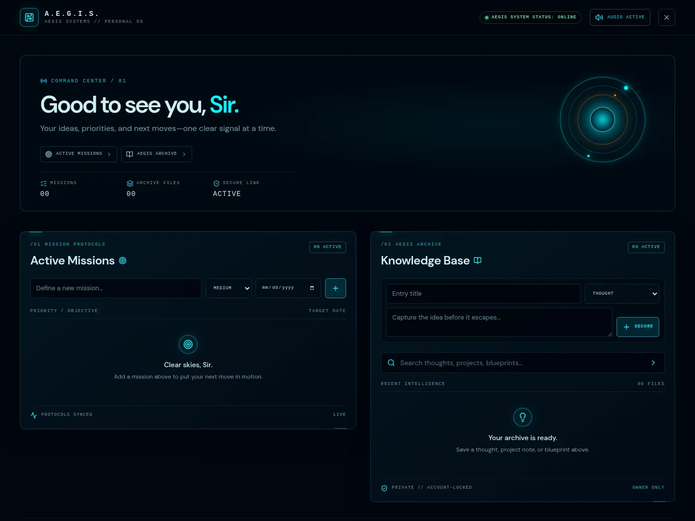 JARVIS Command Center