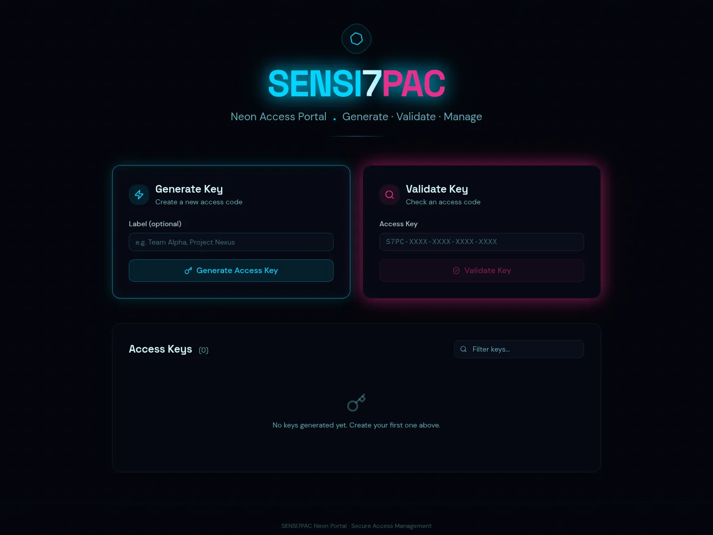 SENSI7PAC Neon Portal