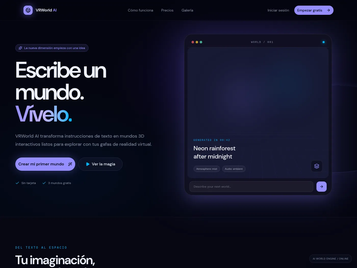 VRWorld AI Web App