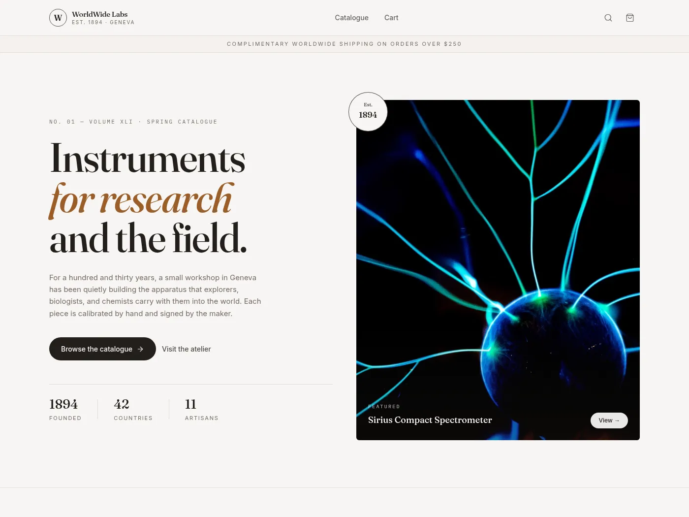 WorldWide Labs E-Commerce
