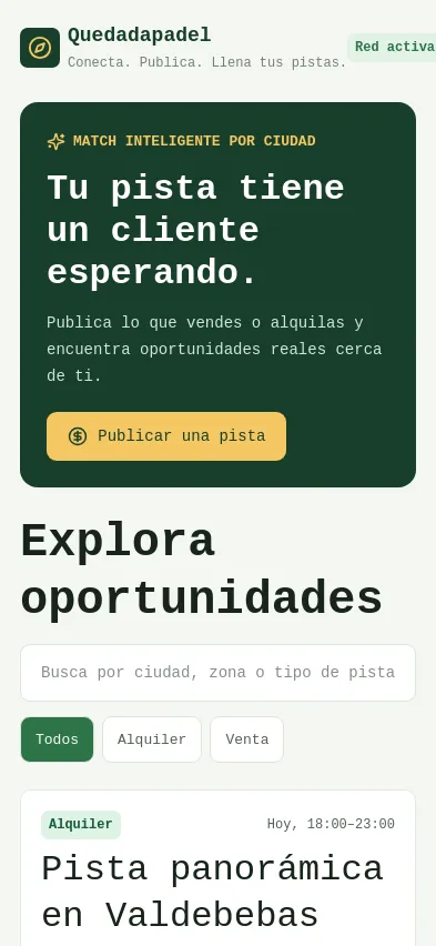 Quedadapadel Connect