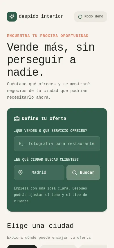 Despido Interior Finder