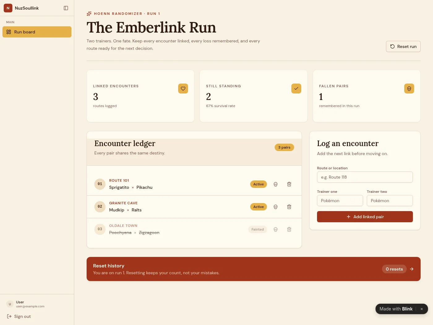 NuzSoullink Tracker