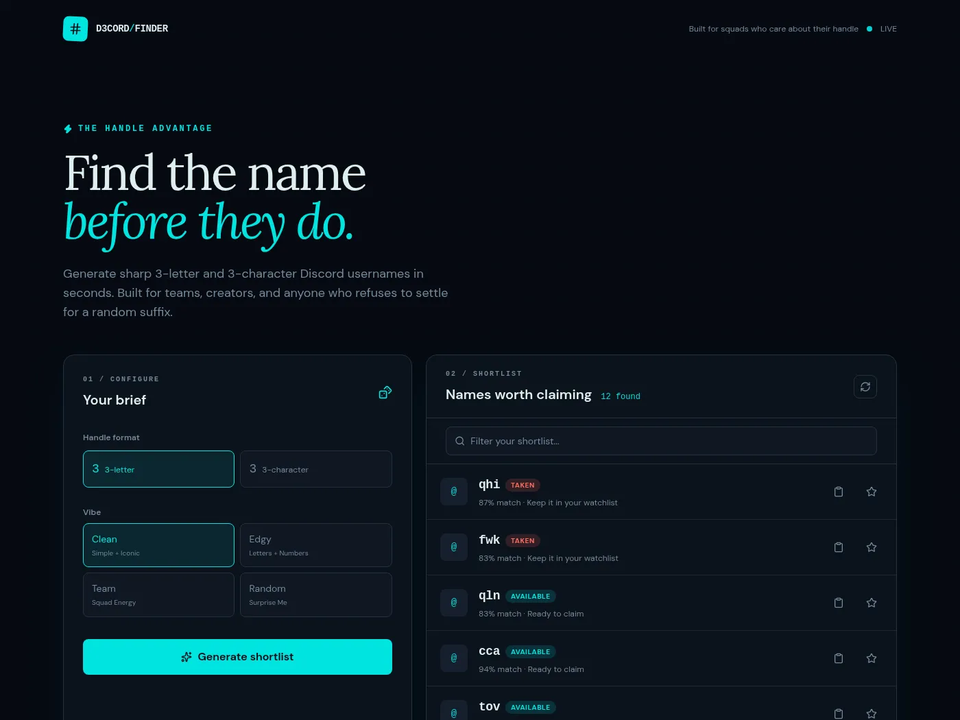 D3cord Name Finder