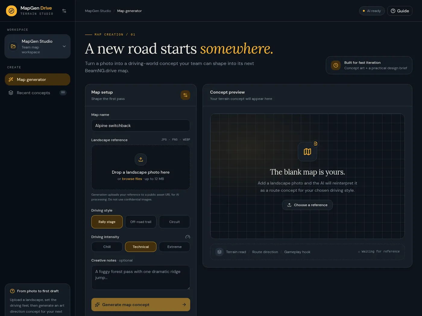 MapGen Drive AI