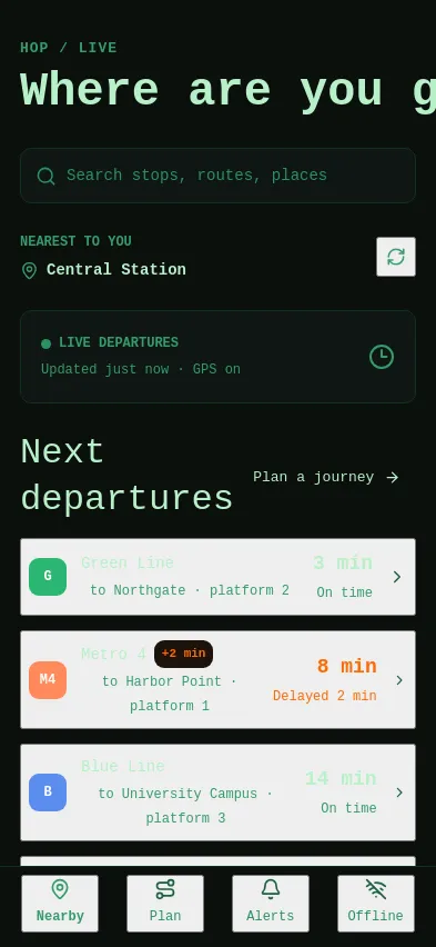 Hop Transit App
