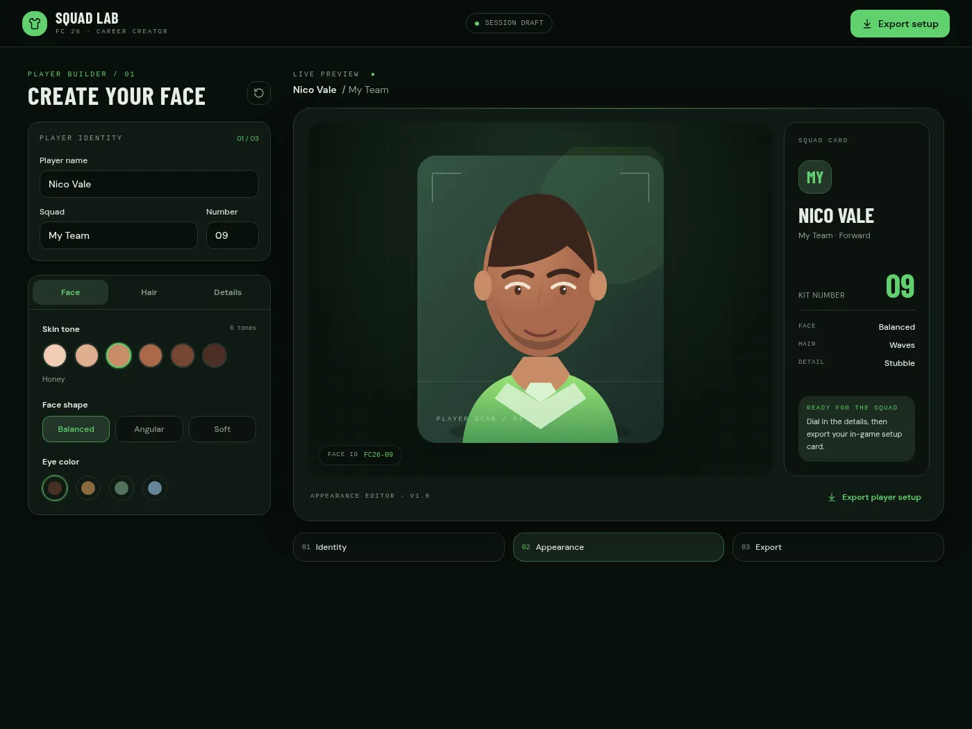 FC 26 Face Designer