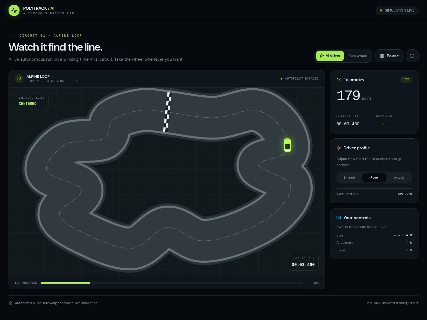PolyTrack AI Player